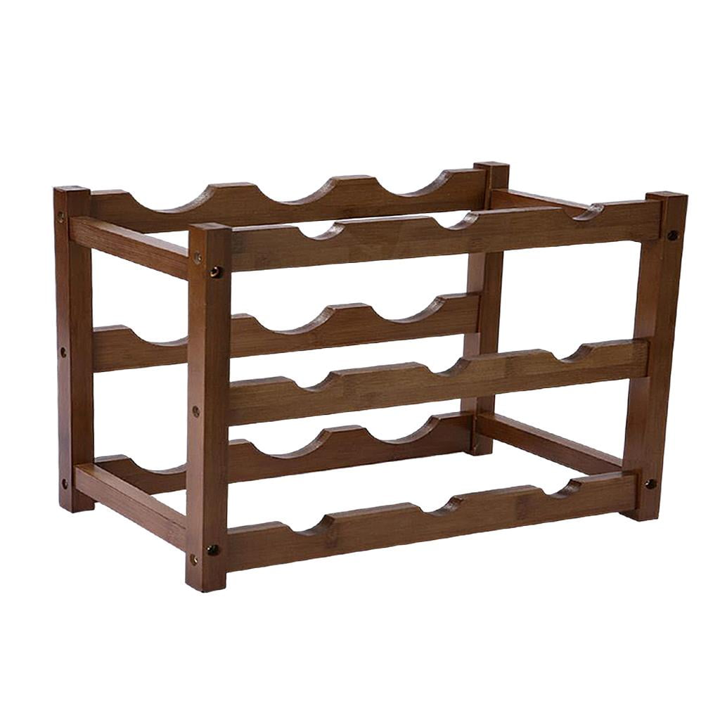 Bamboo Countertop Racks Freestanding Storage Wooden Stackable Shelf for ...