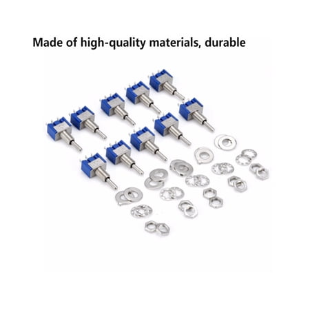 kurtrusly Toggle Switch Double Throw Rocker Switches Waterproof MTS-102 ...