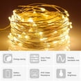 16.4ft 50 LED Copper Wire Fairy String Lights Battery Operated for ...