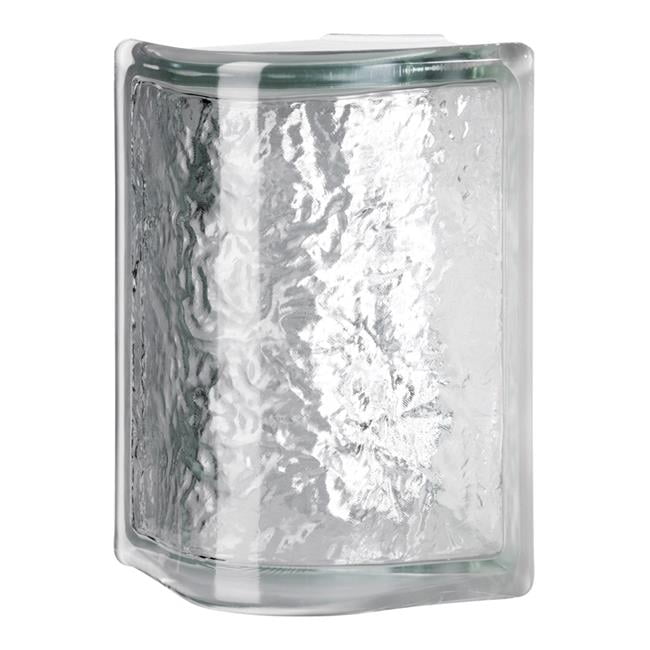 Seves 8 in. H X 4 in. W X 4 in. D Cortina Corner Glass Block - Walmart.com