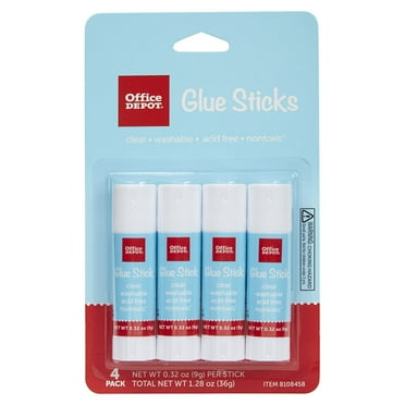 Office Depot® Brand Glue Sticks, 1.4 Oz, Clear, Pack Of 3 Glue Sticks ...