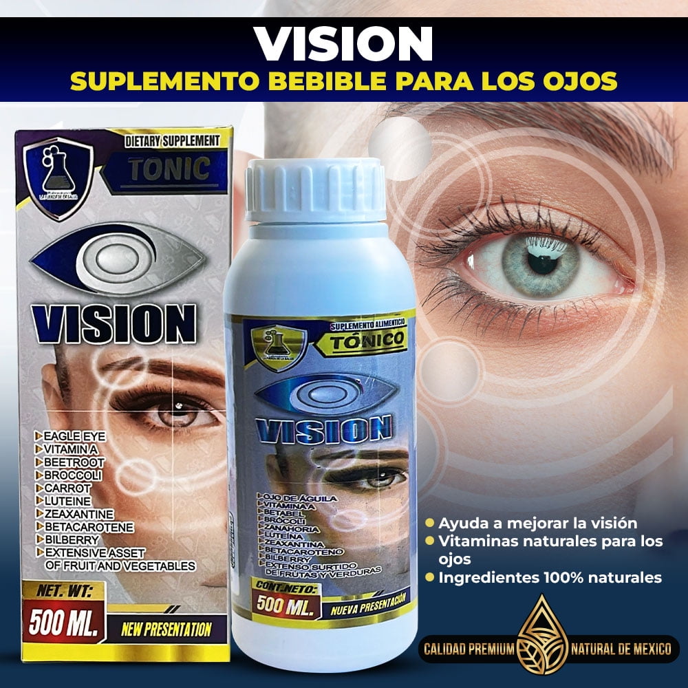 Buy Vision Drinkable Tonic 500 ml. Eye Health Supplement, Vitamins for ...