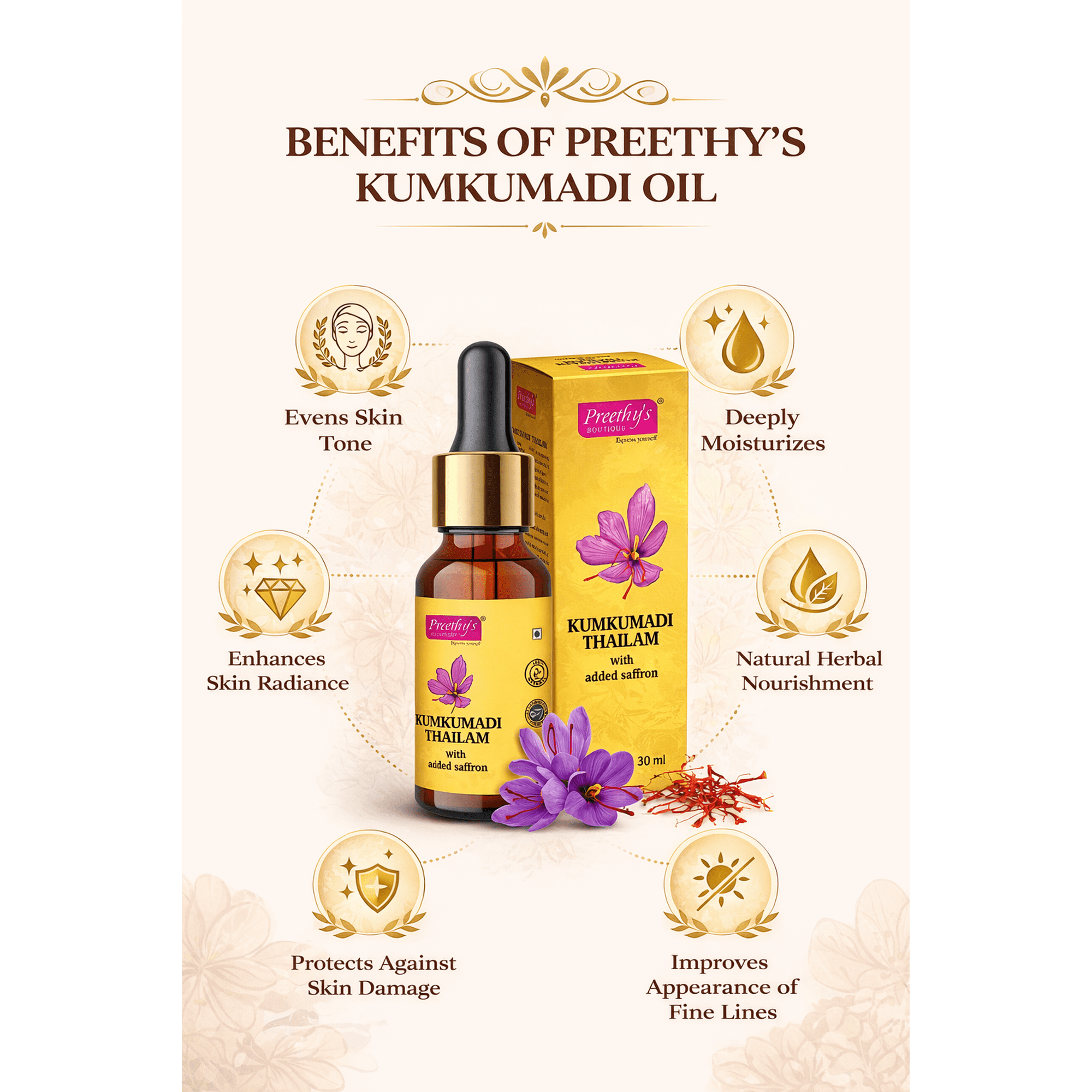 Click here for Preethys Boutique Kumkumadi Facial Oil - Tradition... prices