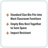 Pen+Gear Plastic Cubby Bin, Small Desktop Organizer, Clear, 1-Pack ...