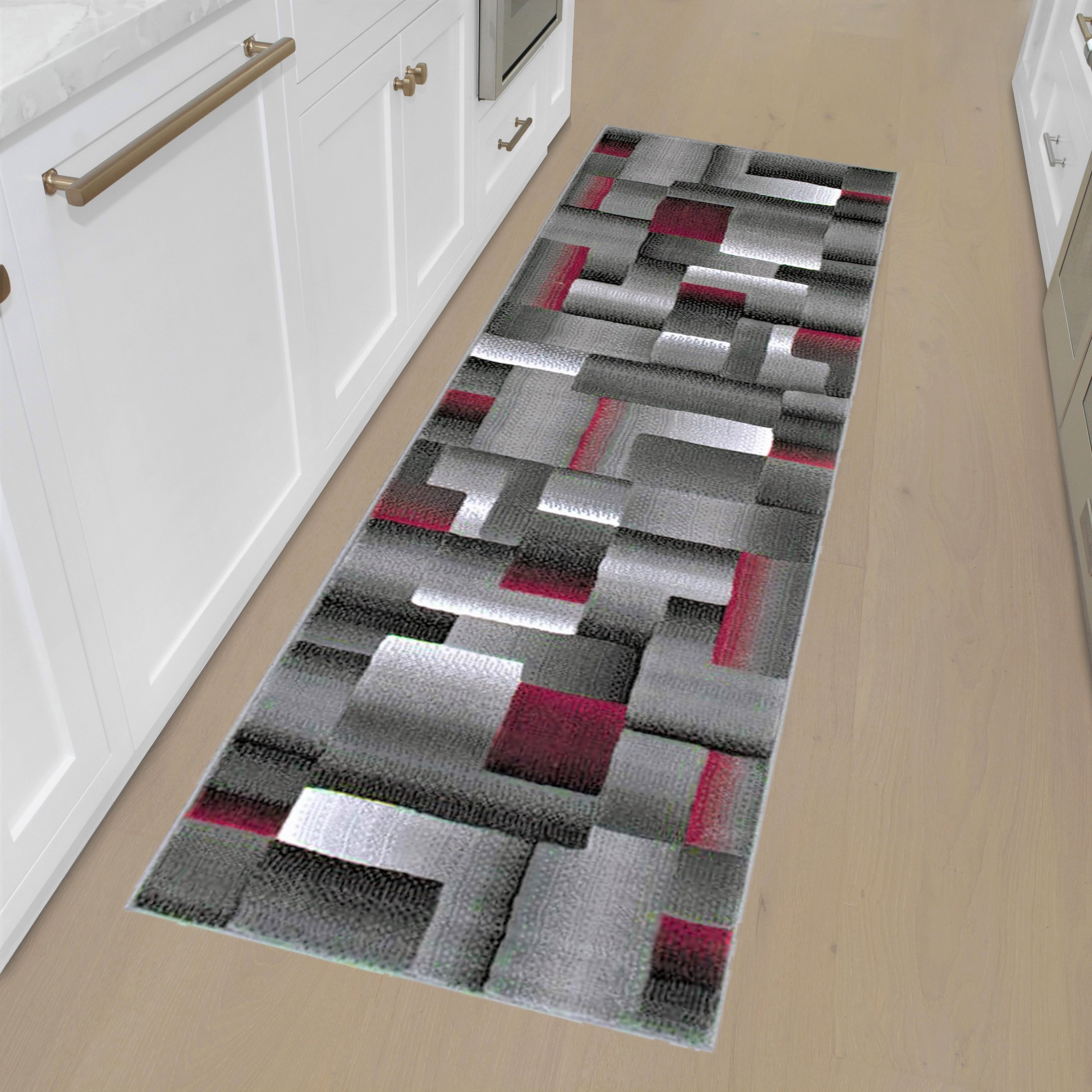 Lava/Grey/Silver/Black/Abstract Area Rug Modern Contemporary Geometric ...