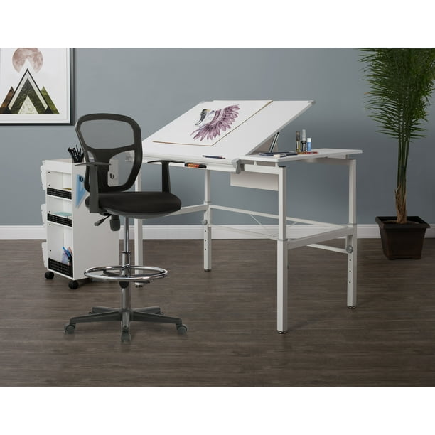 Studio Designs Graphix II White Split Top Crafting Table - Walmart.com