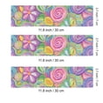 3 pcs Colorful Floral Energy Cake Strips Edible birthday cake strips ...