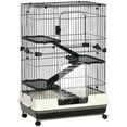 PawHut Large Metal Small Animal Cage for Guinea Pig, Rabbit, Bunny with ...