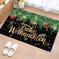 Black Christmas Entryway Rug 2x3ft Washable Non Slip Bathroom Rug Low ...