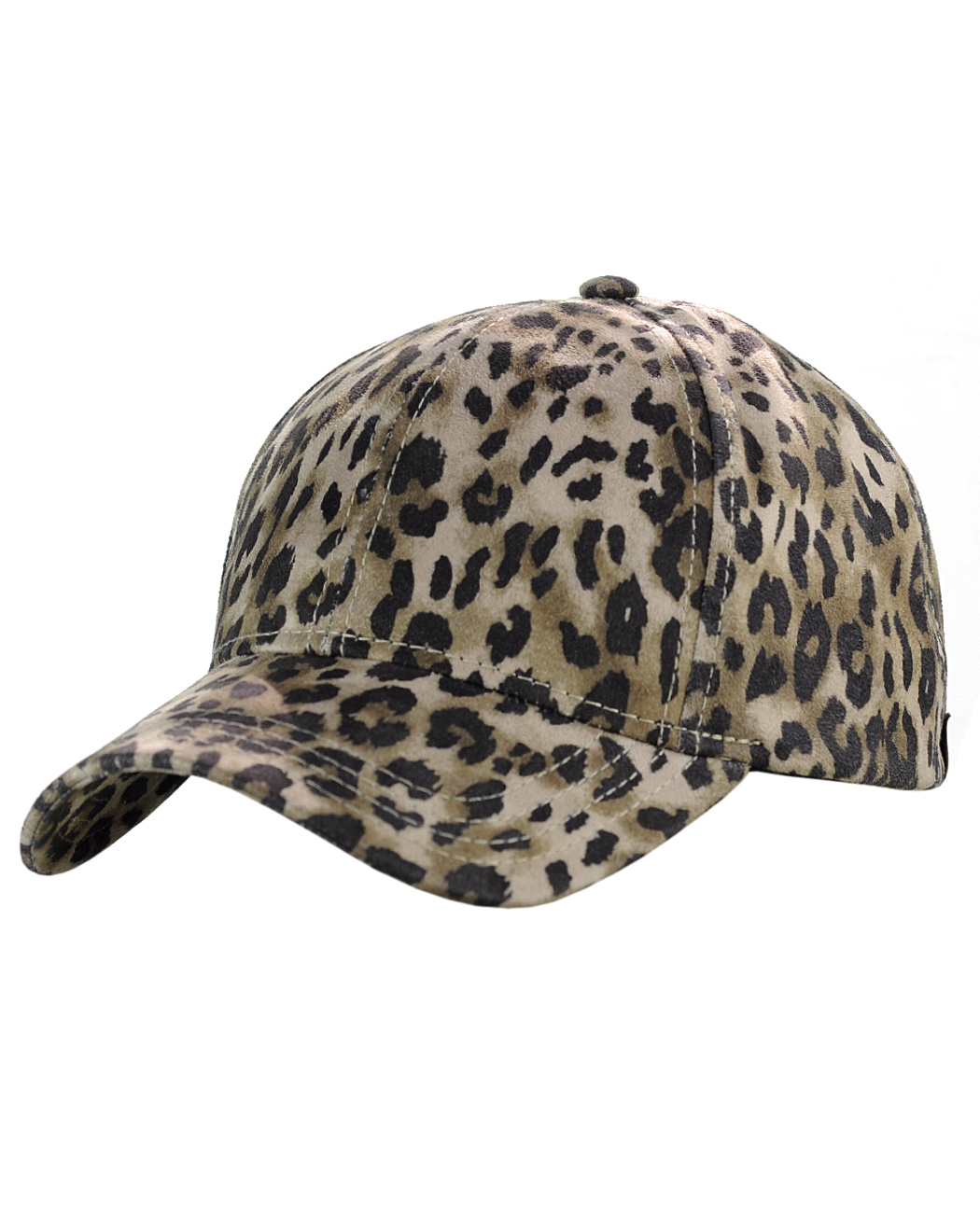 C.C Leopard Print Faux Suede Adjustable Precurved Bill Baseball Cap Hat ...
