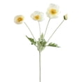 4 Heads Artificial Flowers Stems | Lifelike Silk Touch White Plastic ...