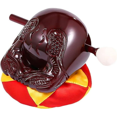 Wooden Fish Temple Block,mokugyo With Mallet And Mat - Buddhist ...