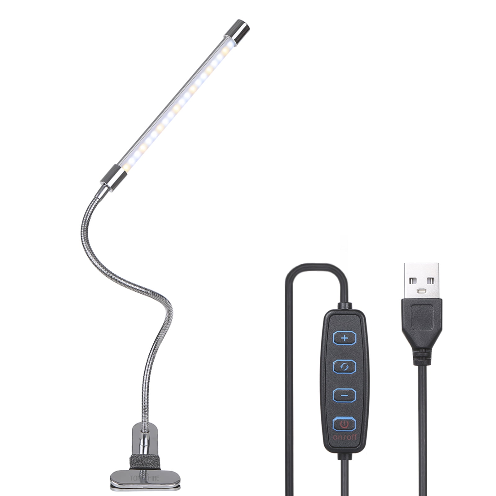 Tomshine DC5V 20 LEDs Clamp Clip-on Desk Light USB Powered Table Lamp 3 ...