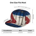 Flat Bill Baseball Cap Retro Cuban Flag Hip Hop Snapback Hat for Men ...