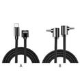 60W USB C To USB C Cable Nylon Braided 90 Degree Elbow Fast Charging ...