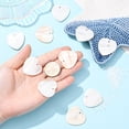 1 Box 20Pcs Heart Shell Beads Flat Shell Bead 30Mm Natural Seashell ...