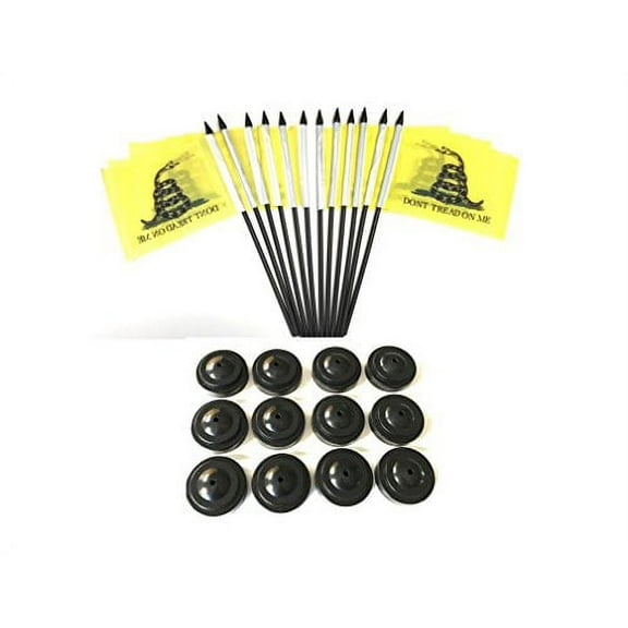 10 Pack Gadsden White Snake Don't Tread on Me 4"x6" Flag Desk Table ...