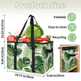 ADECORIVY Palm Tree Leaves Reusable Grocery Bags, Foldable Shopping ...