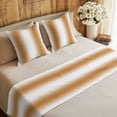 Bed Runner for King Size Bed, Burnt Orange White Ombre 3 Pcs Bedding ...