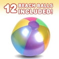 ArtCreativity Metallic Color Beach Balls, Pack of 12, Summer Toys Kids ...