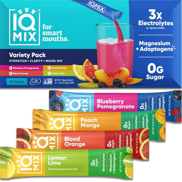 IQMIX Sugar Free Electrolytes Powder Packets - Hydration Supplement ...