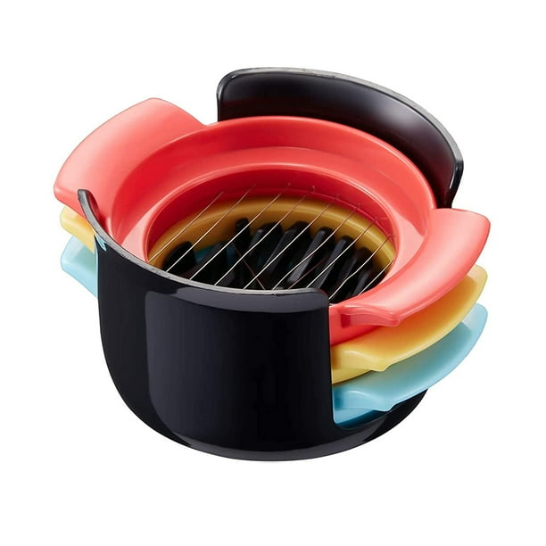 Egg Cutter, Boiled Egg Cutter, 3 in 1 Stainless Steel Wire Egg Cutter ...