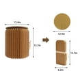 13.8 in Brown Paper Folding Stool with Cushion, Honeycomb Furniture ...