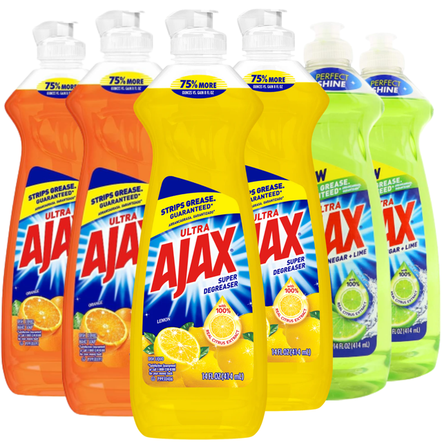 Ajax Dish Soap - Super Degreaser 14 FL OZ (Lemon, Orange, Lime ...