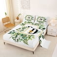 Catabedysis Minimalist Style Letter D King Sheets,Tropical Palm Leaves ...