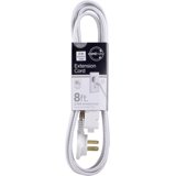 Cordinate Designer Extension Cord, 3-Outlet, Gray, 8 ft Braided Cord ...