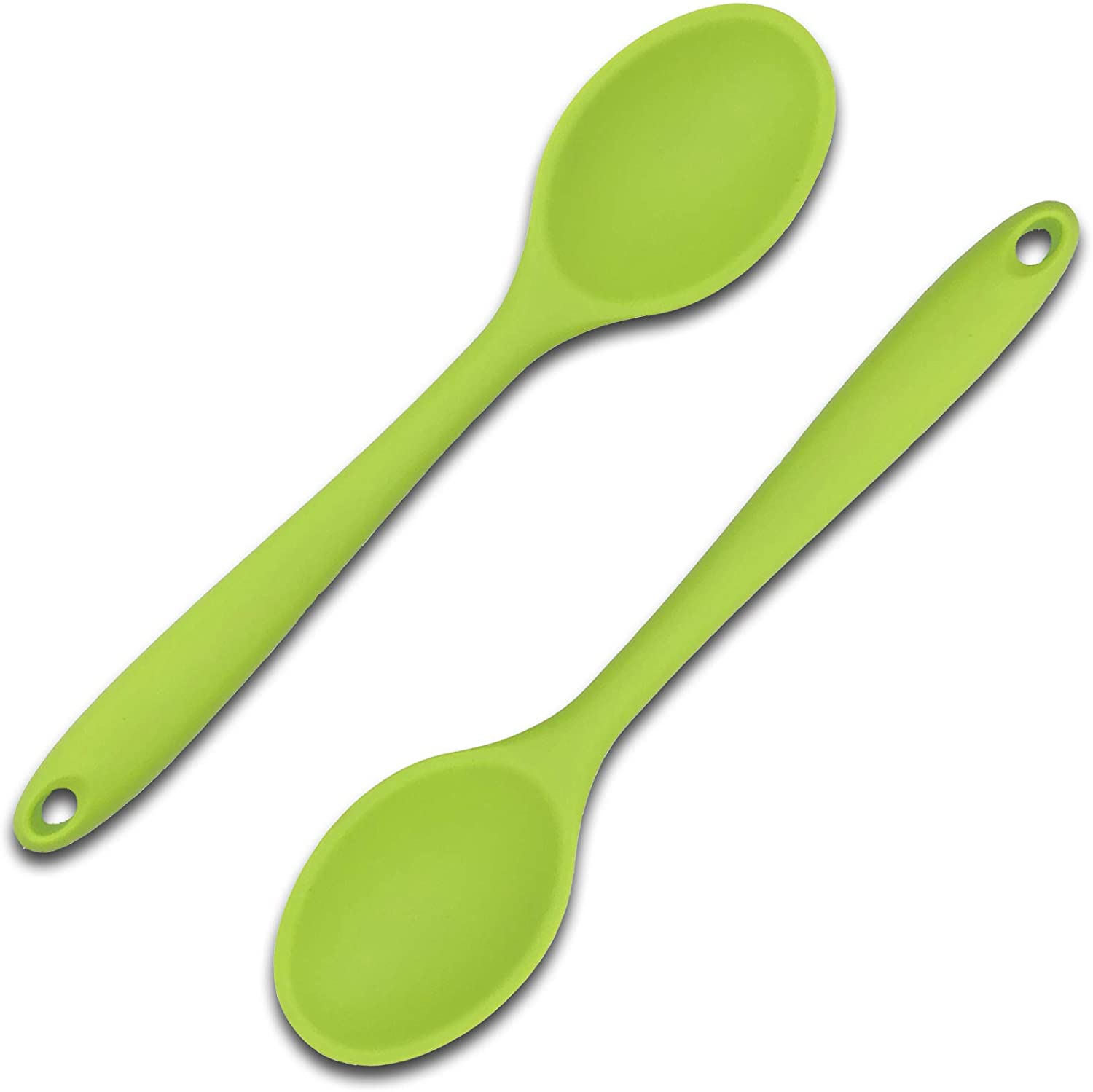 Silicone Nonstick Mixing Spoons Set 2 - Piece,High Heat Resistant to ...