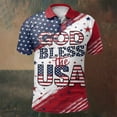 MuXiKeJi Clothes Patriotic Waffle Polo Shirt for Men - Distressed ...