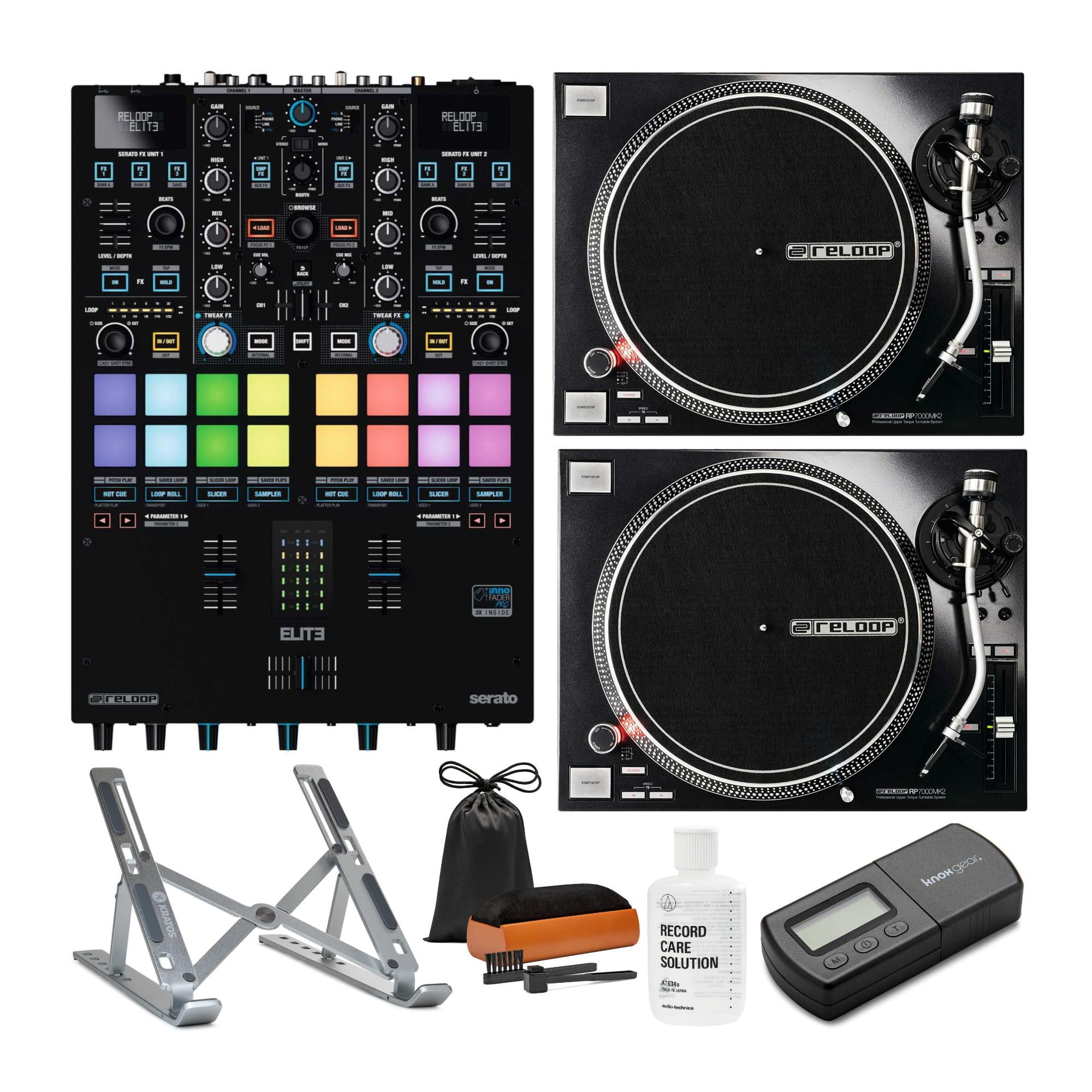 Reloop Elite High Performance DVS Mixer Bundle with MK2 Direct Drive ...
