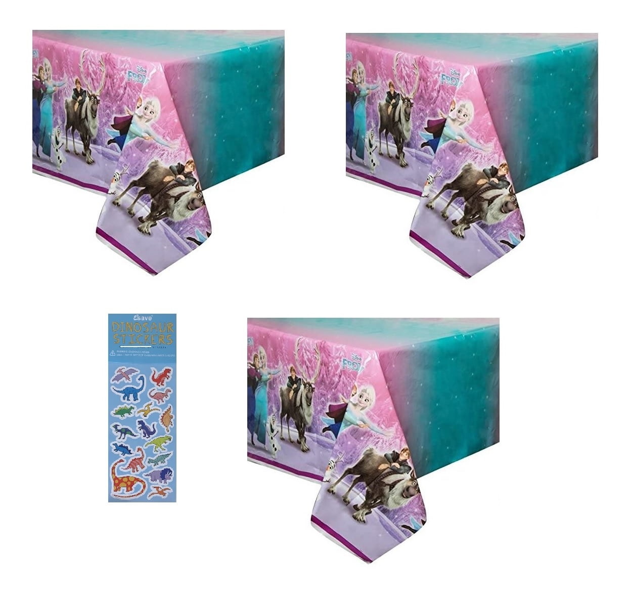 Disney Frozen Birthday Party Supplies Bundle Includes Plastic Table