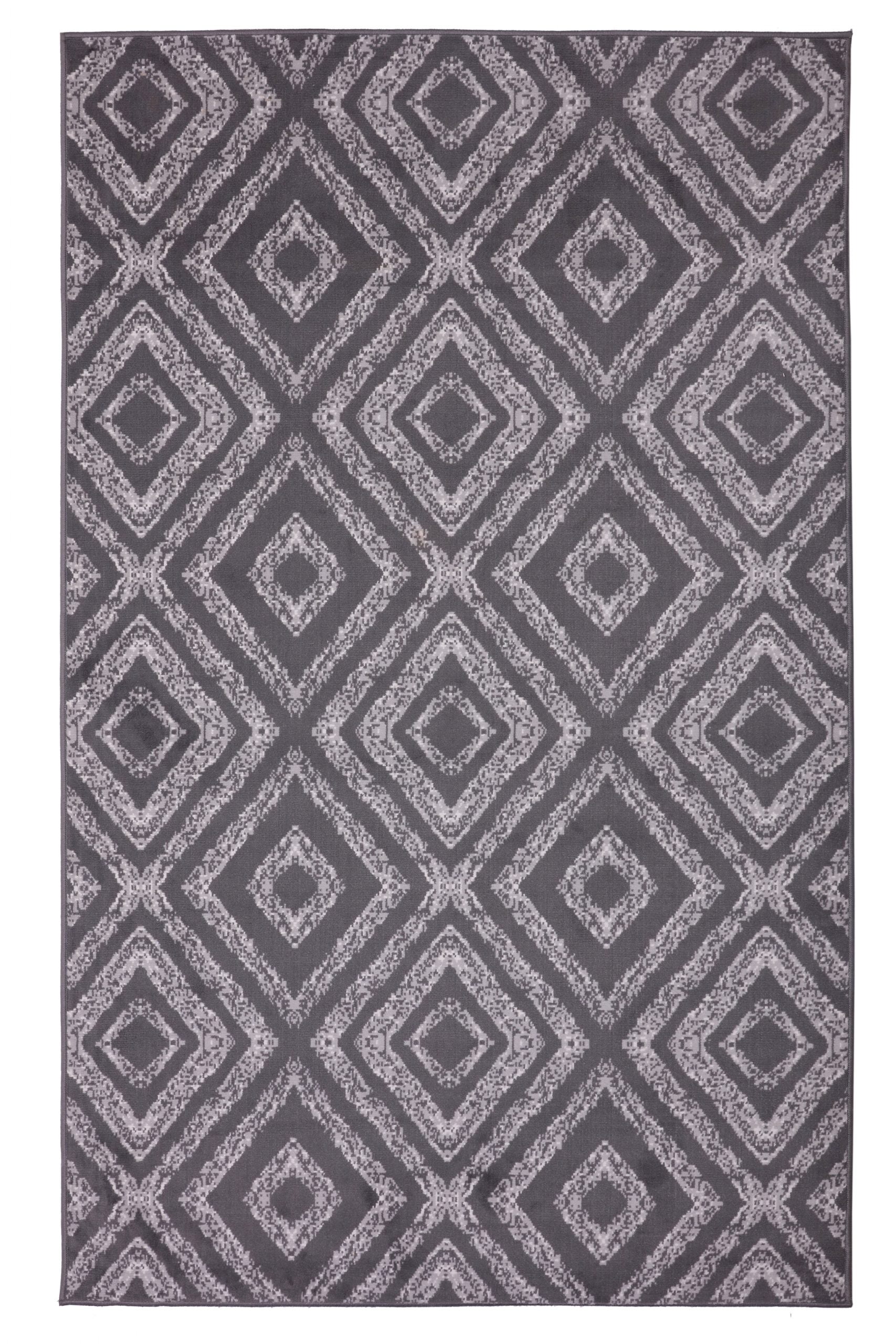 Furnish My Place Indoor Geometric Diamond Rug with Jute Backing - 2 ft ...