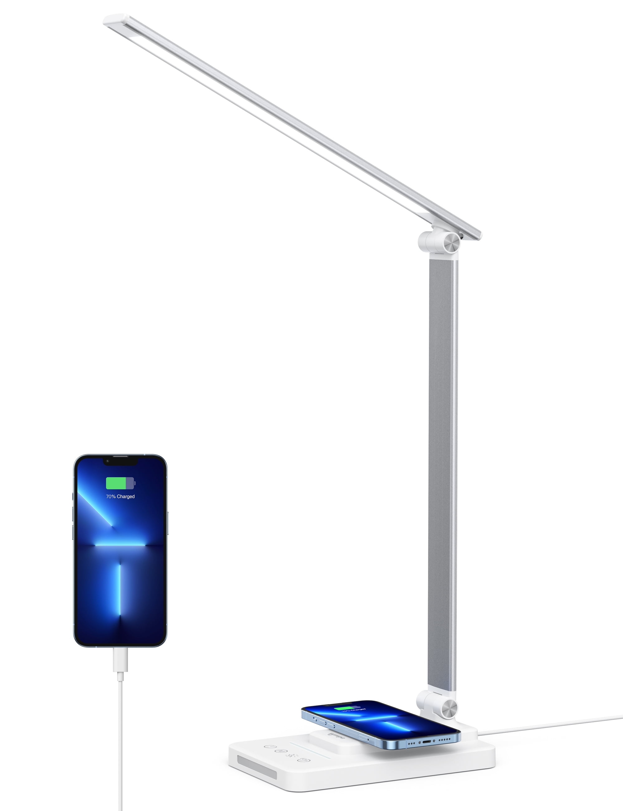sympa Desk Lamp, Reading Light with Wireless Charger, Dimmable Lamp ...