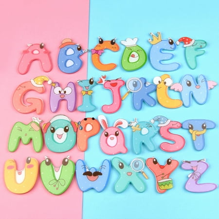 26PCS Magnetic Letter Cartoon Alphabet Magnet Educational Magnet Fridge ...