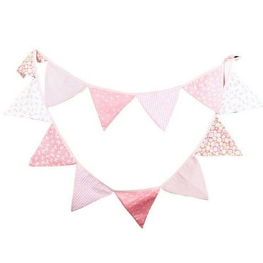 Hot Pink Dots and Chevrons Paper Pennant Banner - Walmart.com