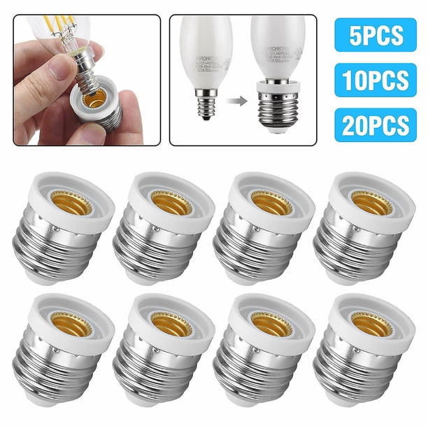 Light Bulb Socket Adapter Medium Base E26 To Candelabra E12 Screw ...