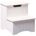 Kings Brand White Finish Wood Bedroom Step Stool with Storage - Walmart.com