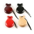 2 Pcs Flamenco Dance Castanets with String Wood Spanish Castanet Hand ...