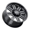 18x9 WELD Off-Road W143 Chasm Gloss Black and Milled Wheel 8x6.5 (-12mm ...