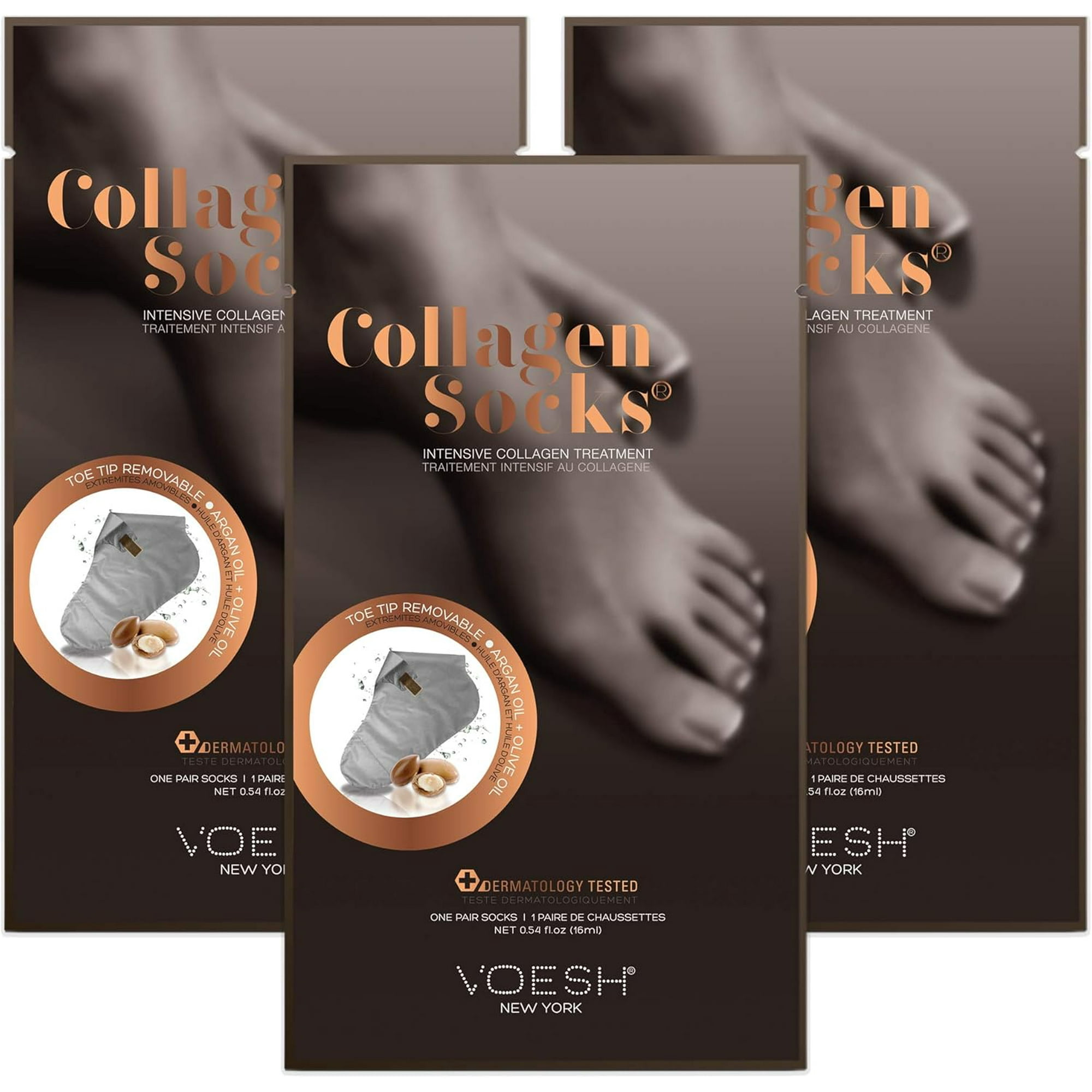 Click here for Voesh Collagen Socks With Argan Oil - 3 Pack prices