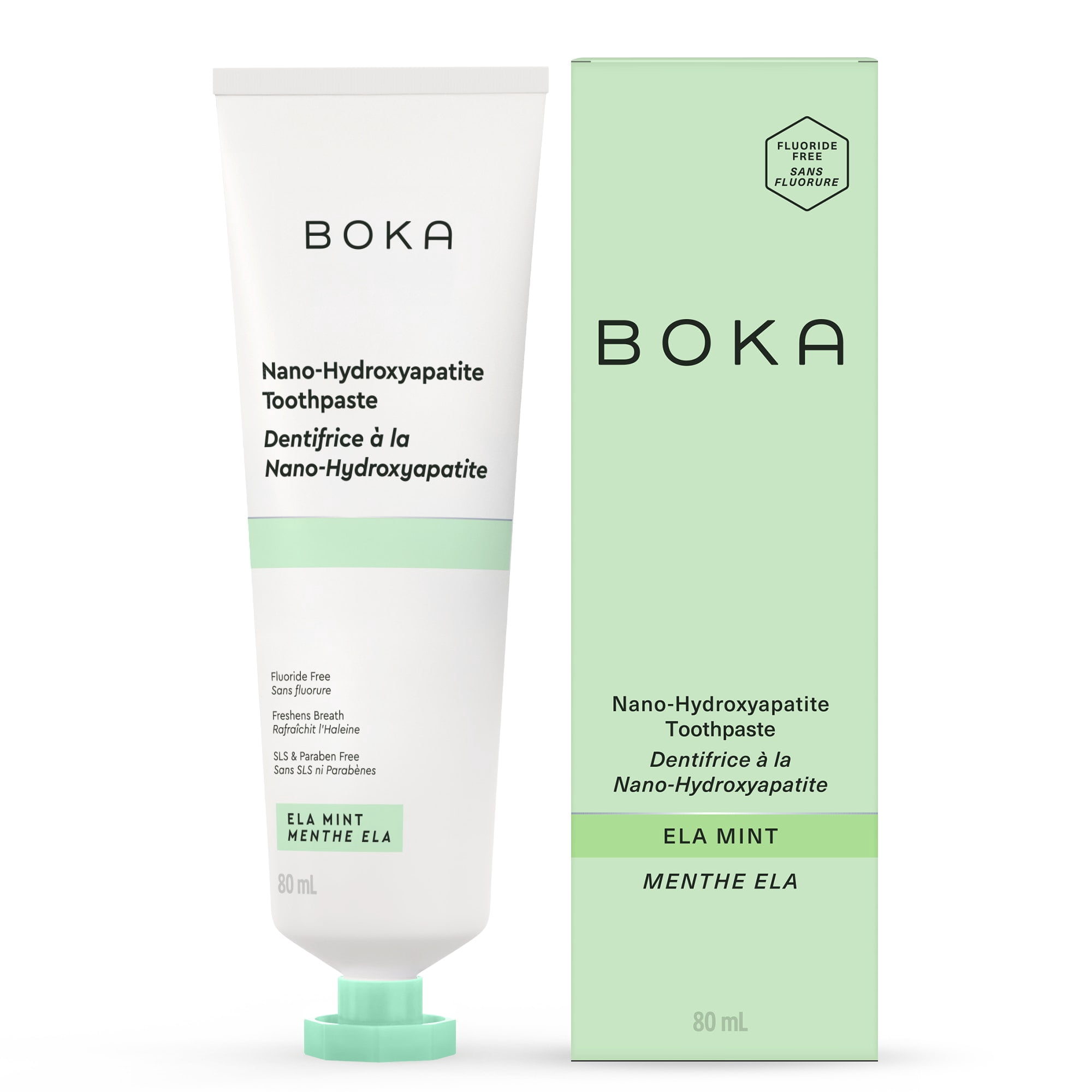 Boka Fluoride Free Toothpaste, Nano Hydroxyapatite Toothpaste, Ela Mint ...