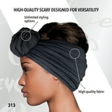 Evolve Fabric Head Wrap Scarf, Versatile Styling, Black, 1 Count ...