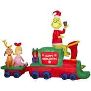Free Shipping! Gemmy Inflatable Dr. Seuss‚Ñ¢ The Grinch & Max on Sled ...