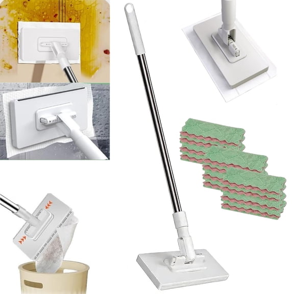 Snap Grip Mini Mop, No-Wash Mop, Zero Touch Mini Mop Wet and Dry ...