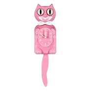 Pink Satin Kit Cat Clock 15.5" Full Size Kit-Cat Klock with Moving Eyes ...