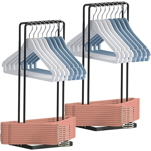 2 Pack Hanger Organizer Stacker, Hanger Rack Stand for Closet Laundry ...