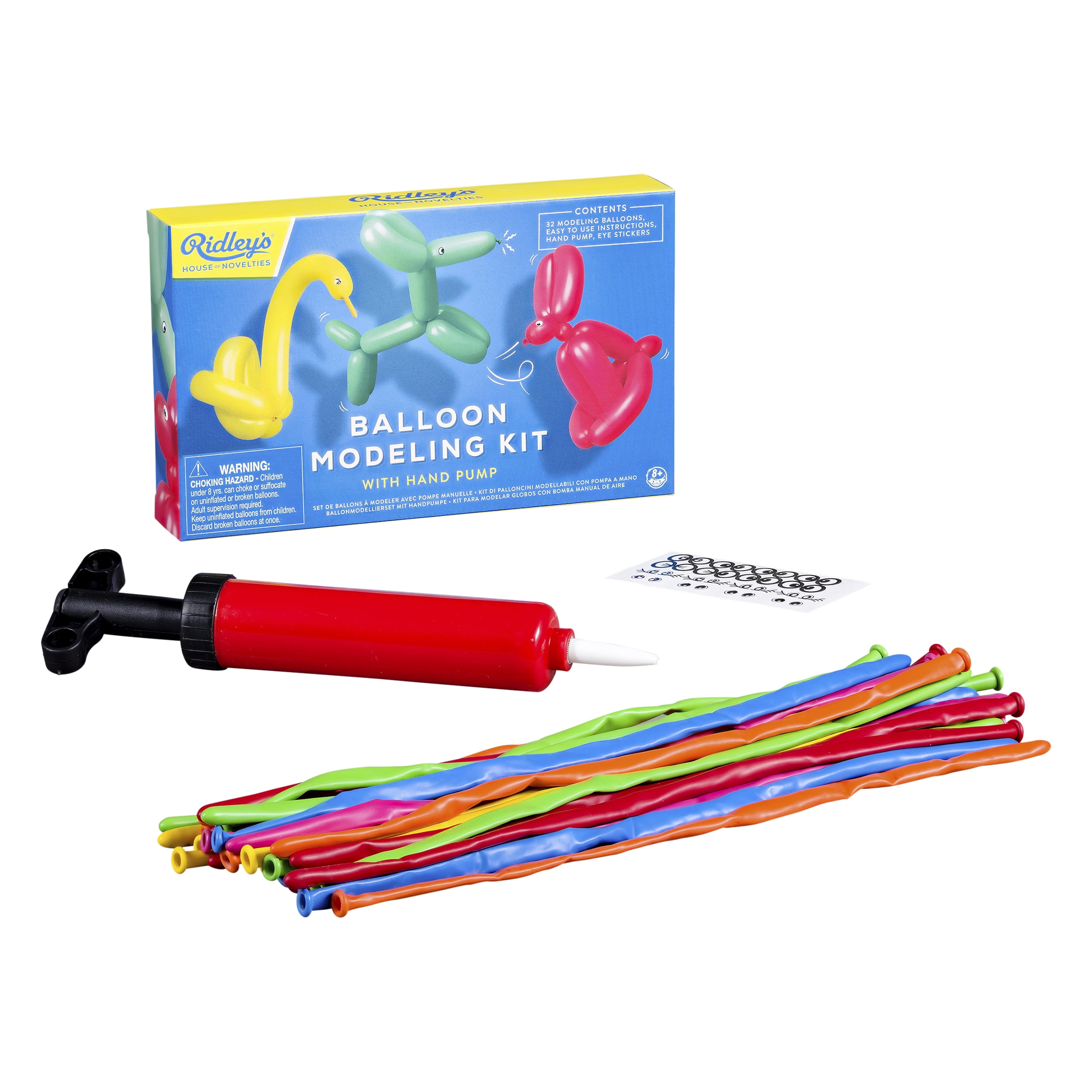Classic Animal 34-Piece Inflatable Balloon Modeling and Twisting Kit ...